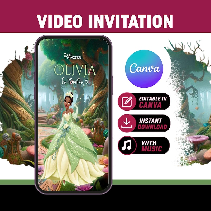 Tiana Animated Invitation - Etsy
