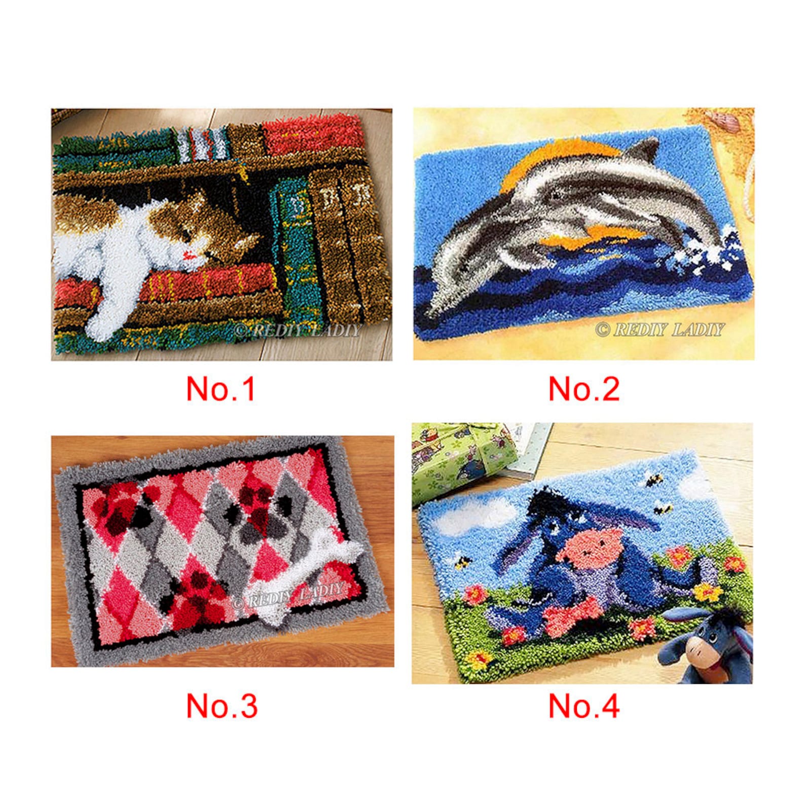 Latch Hook Rug Kits Home Decoration Plush Floor Mat - Etsy