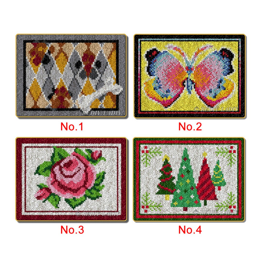 Latch Hook Rug Kits Home Decorative Plush Floor Mat - Etsy