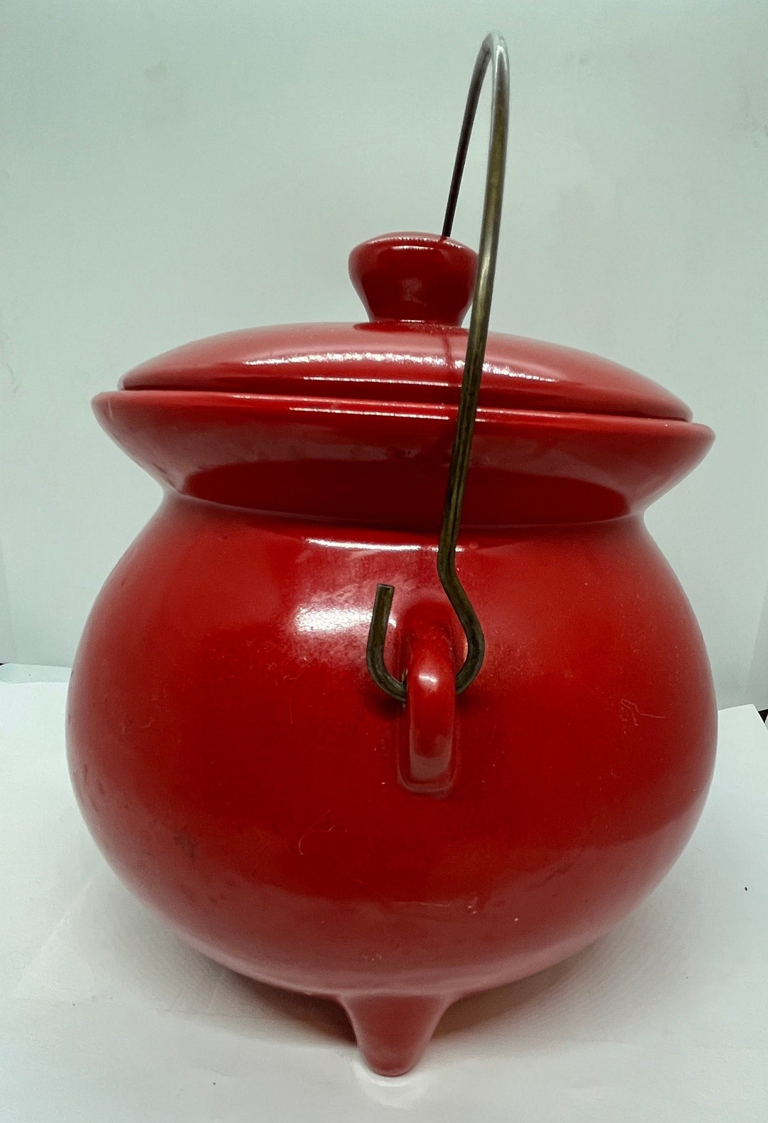 Vintage Mccoy Pottery Lidded Bean Pot With Metal Handle, Circa 1970 - Etsy