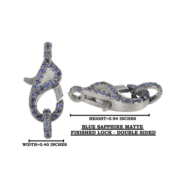Blue Sapphire Clasplobster Clawdouble Sided Claspclasp - Etsy