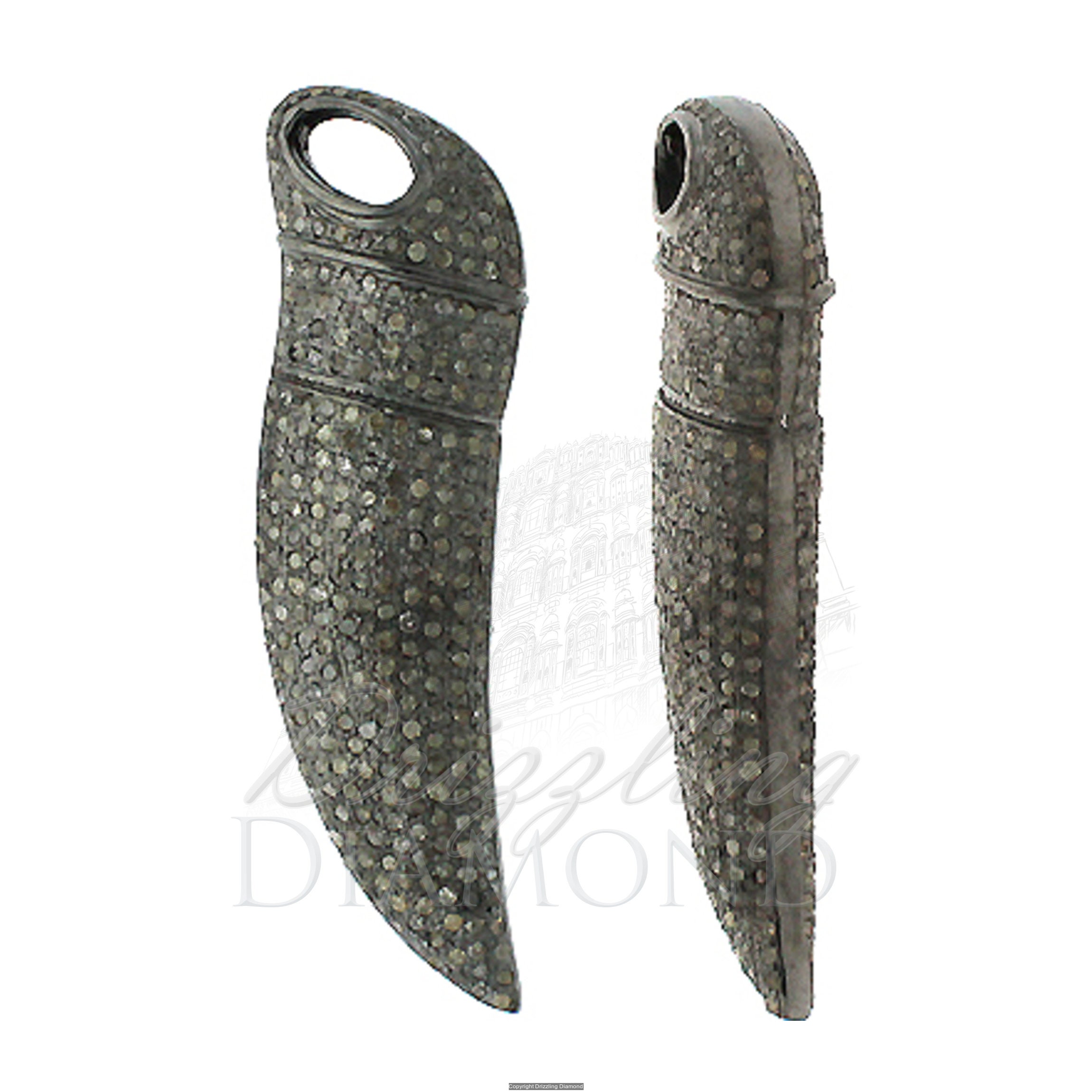 Natural Pave Diamond Wide Sword Pendantpendant for - Etsy