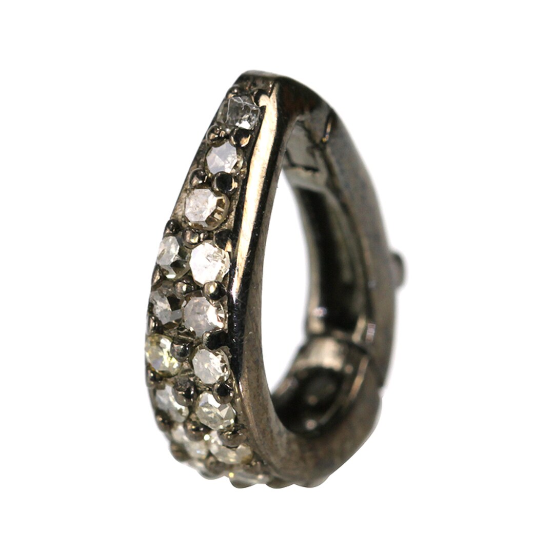 Pave Diamond Openable Two Row Bail, Sterling Silver Connector,diamond ...