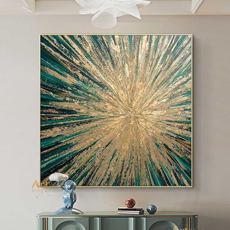 Turquoise Painting - Etsy