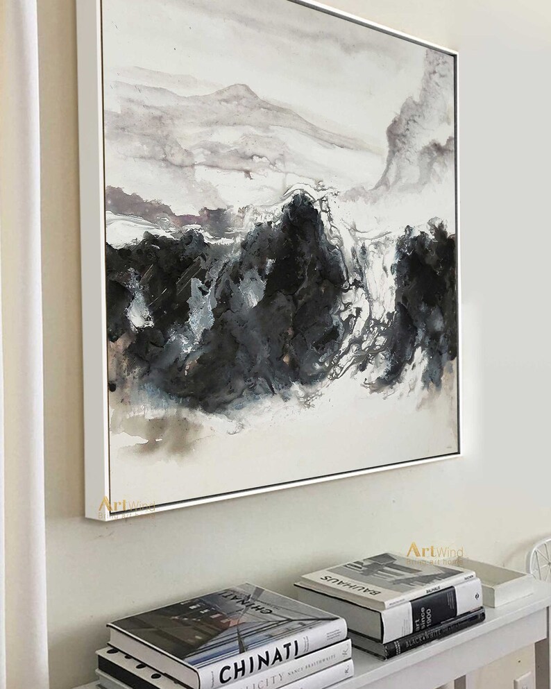 Large Ink Abstract Painting Original Artwork Landscape | Etsy
