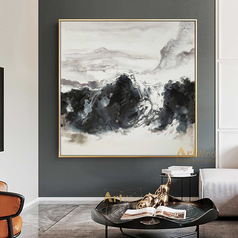 Large Ink Abstract Painting Original Artwork Landscape | Etsy