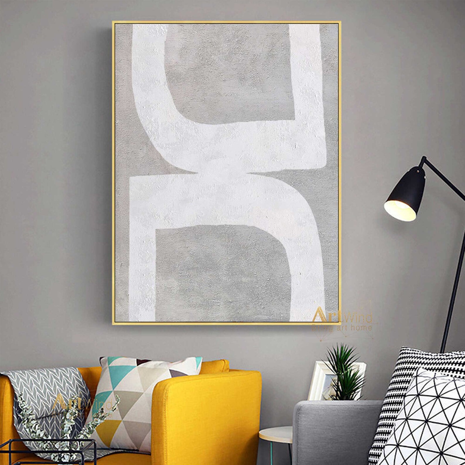 Textured Minimalist Art Abstract Painting Modern Wall Art | Etsy