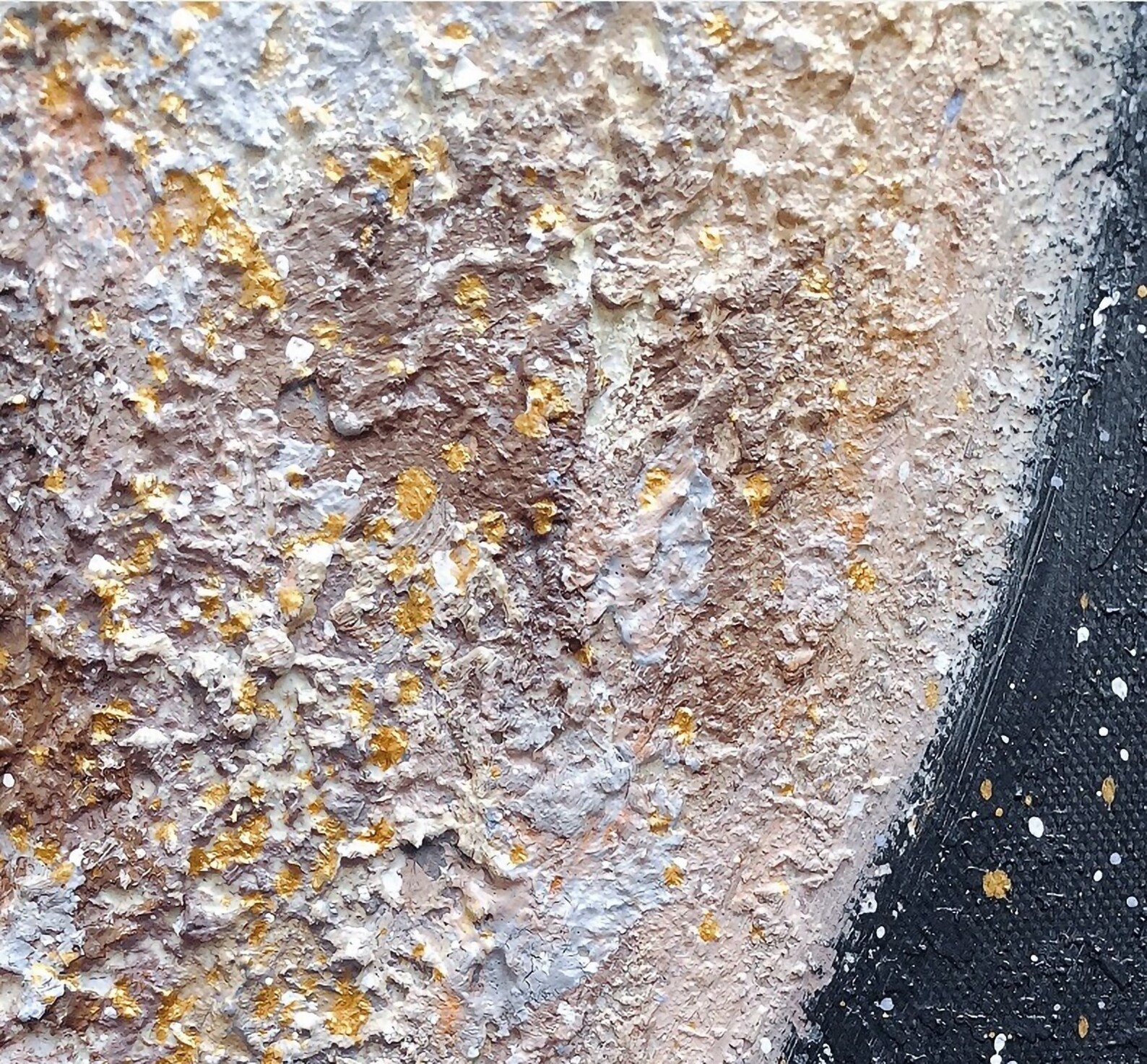 Large Moon Painting Black Canvas Art Landscape Painting Grey - Etsy