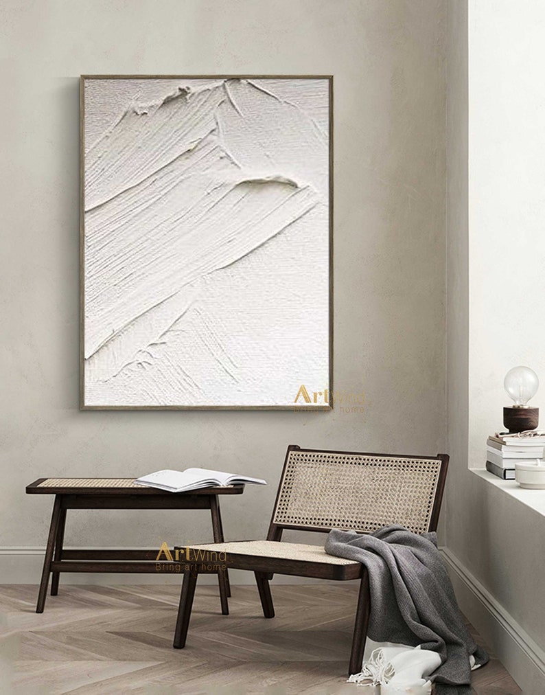 White Abstract Canvas Art 3D Textured Painting White Abstract - Etsy