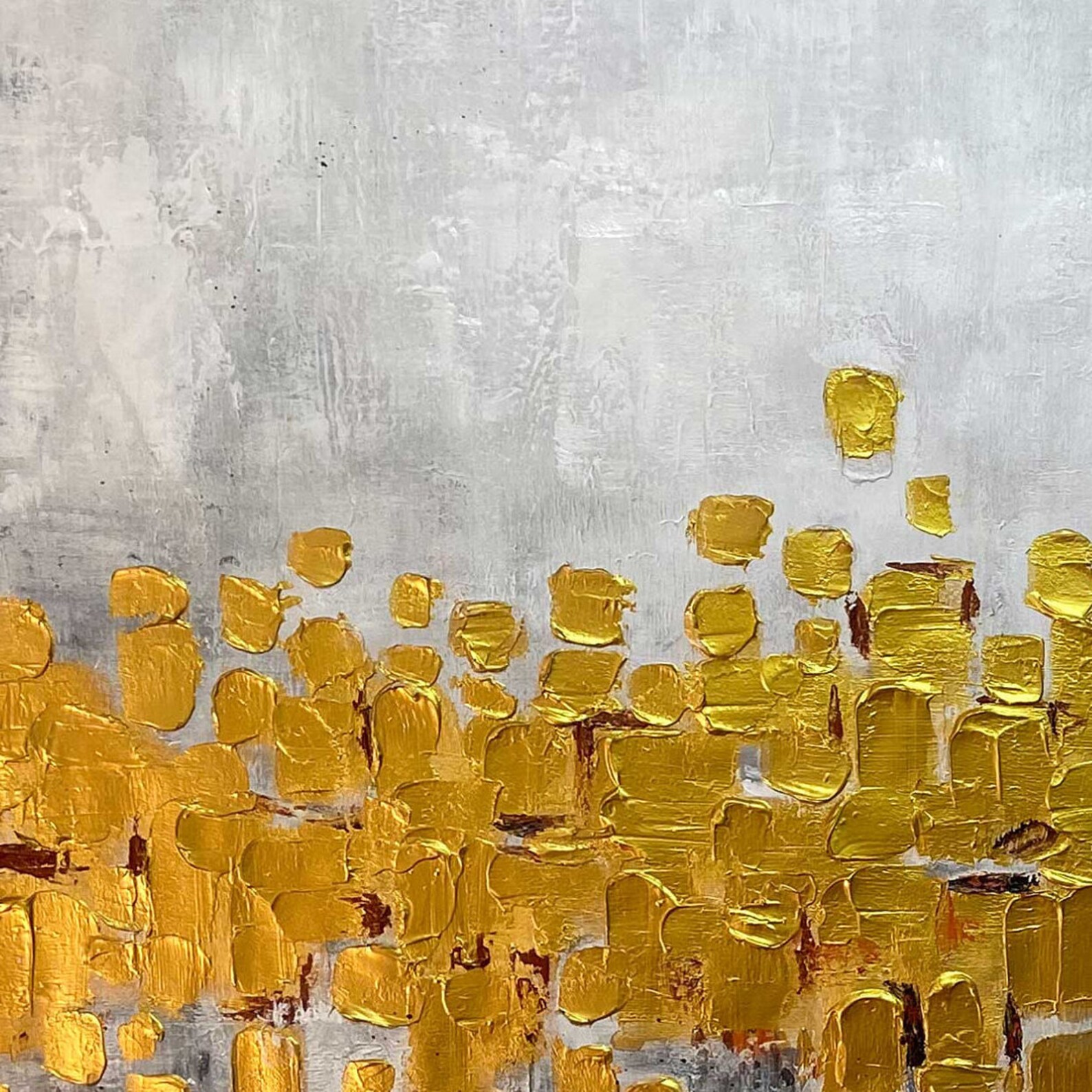 Gold Abstract Painting Modern Acrylic Wall Art Home Decor Gold - Etsy