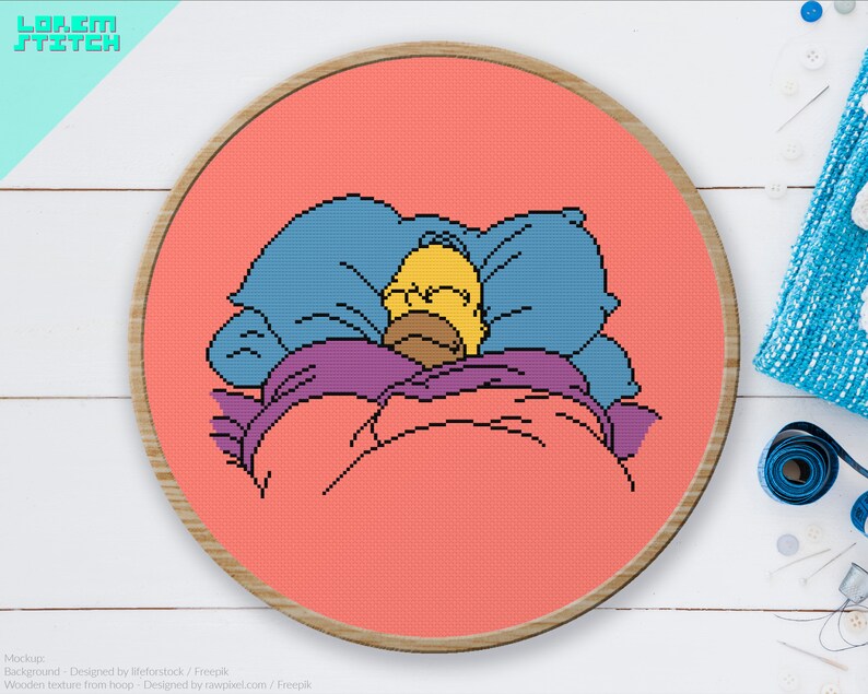 Homer Simpson The Simpsons in bed angry comfy Meme | Etsy