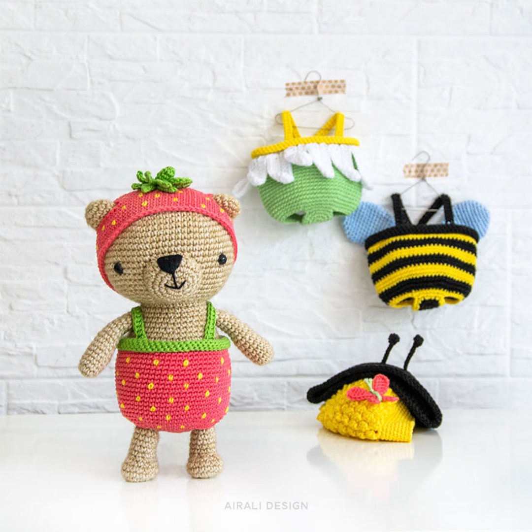 Dress-up Bears | Amigurumi Crochet PDF Pattern | 1 Bear + 3 Costumes ...