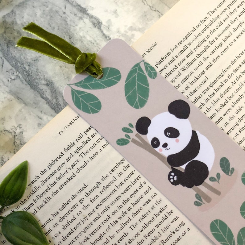 Panda Bookmark Cute Baby Panda Bookmark Illustration - Etsy