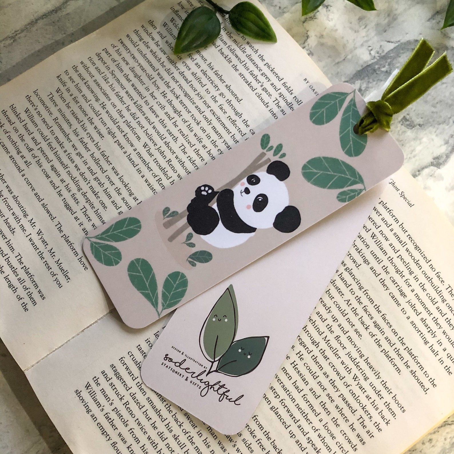 Panda Bookmark Cute Baby Panda Bookmark Illustration | Etsy