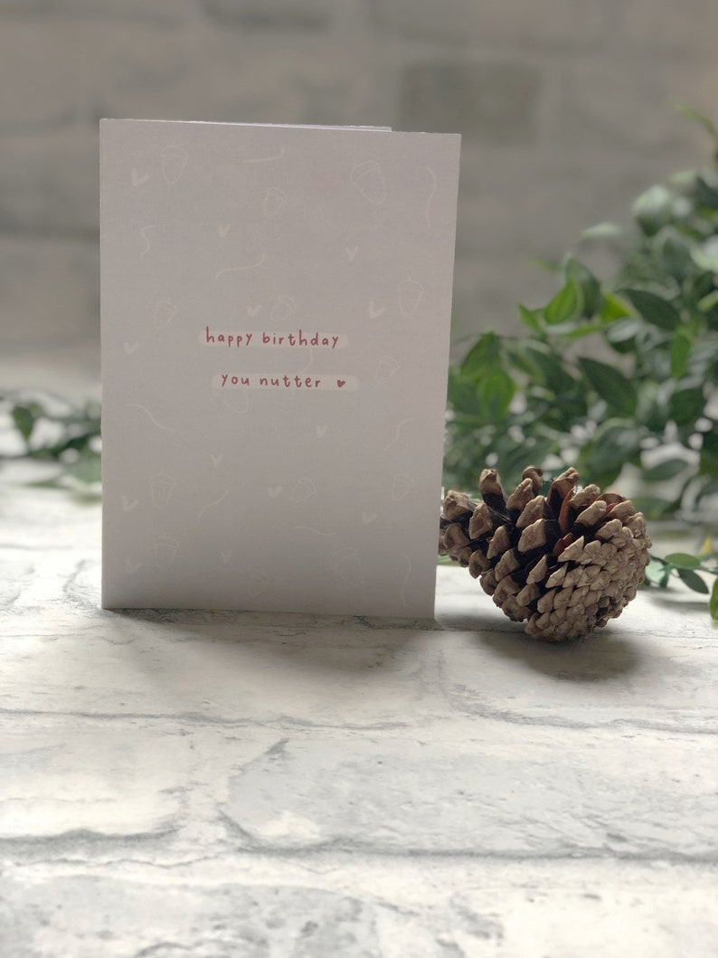 Happy Birthday You Nutter Greeting Card Funny Handmade - Etsy