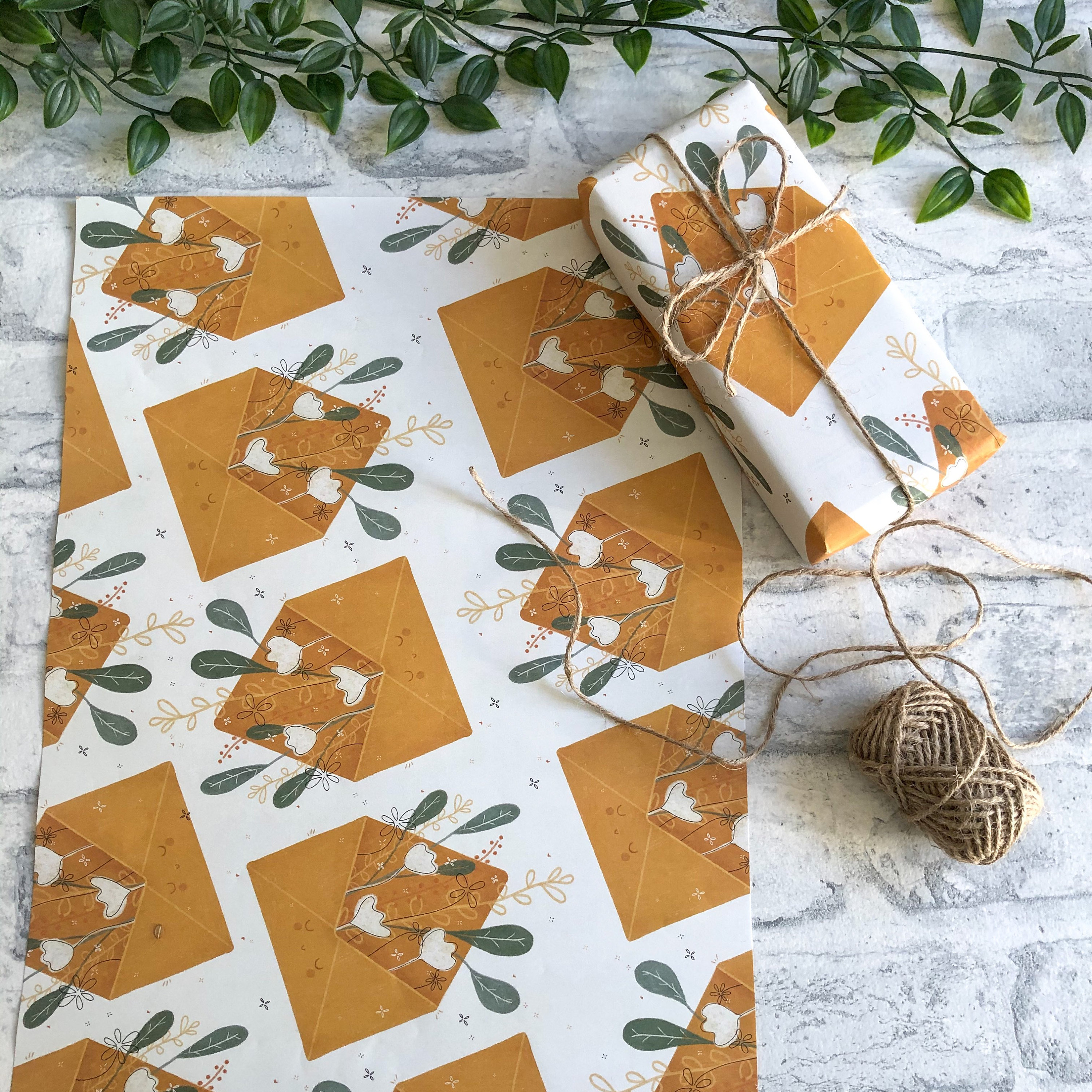 Sent With Love Gift Wrap Cute Wrapping Paper | Etsy