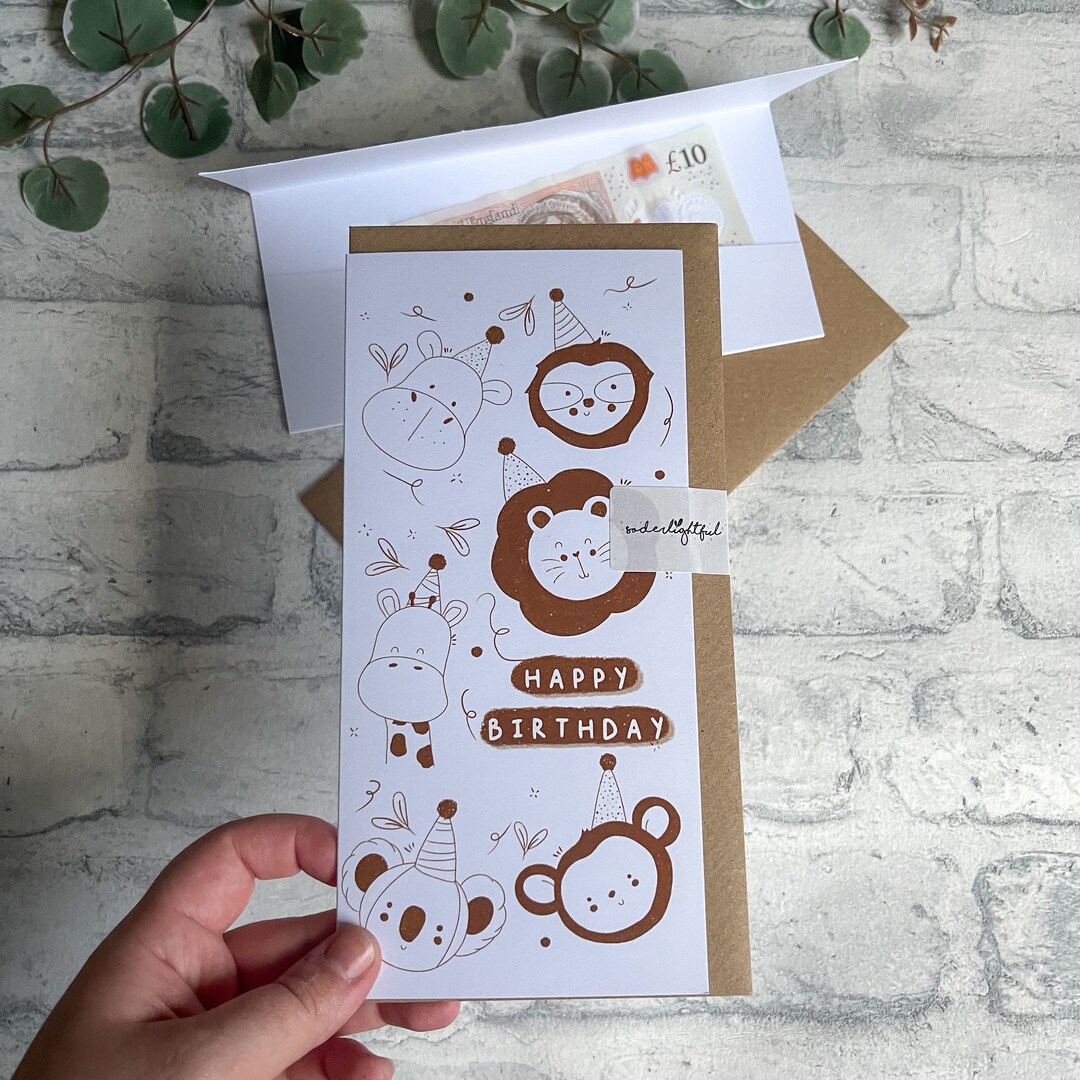 Happy Birthday Gift Wallet - Gift Voucher Wallet - Money Wallet - Cute ...