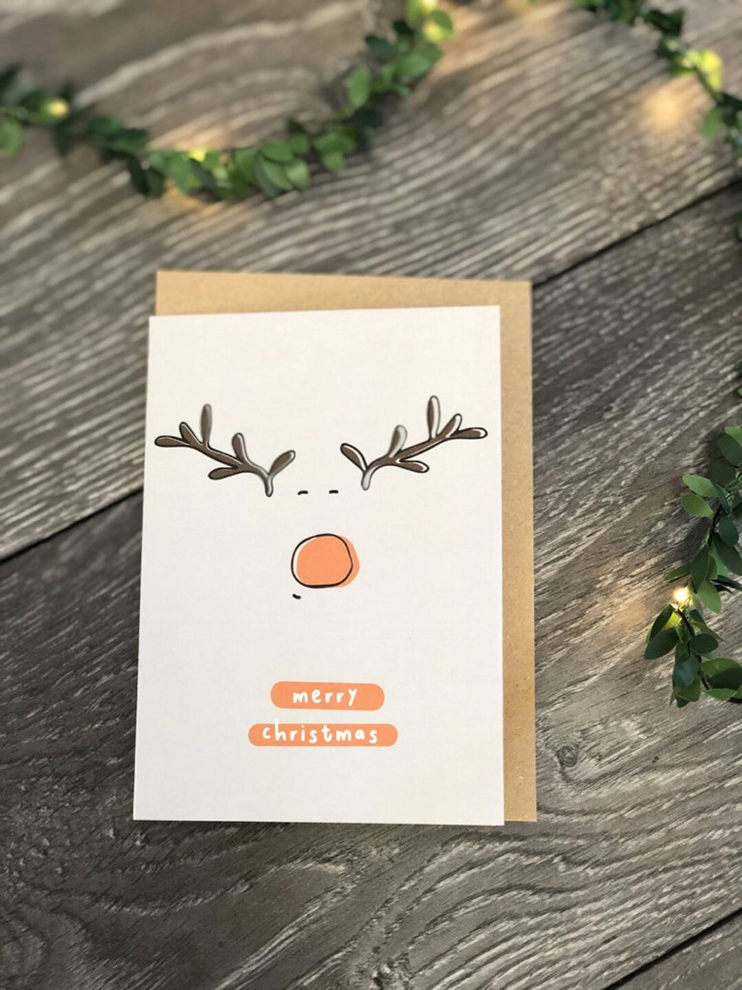 Rudolph Christmas Card Greeting Card - Etsy