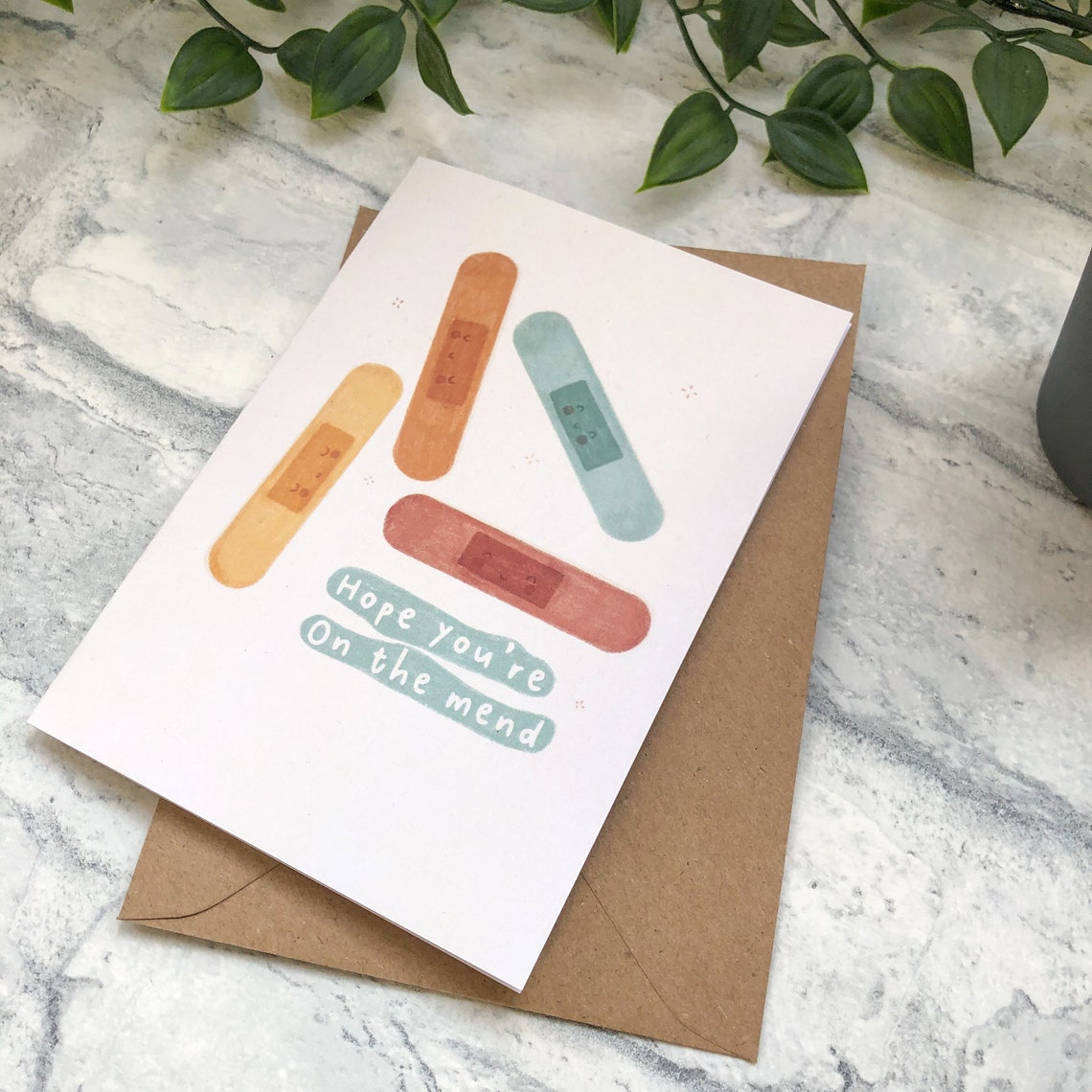 Hope youre on the mend Card Get well Card Cute | Etsy