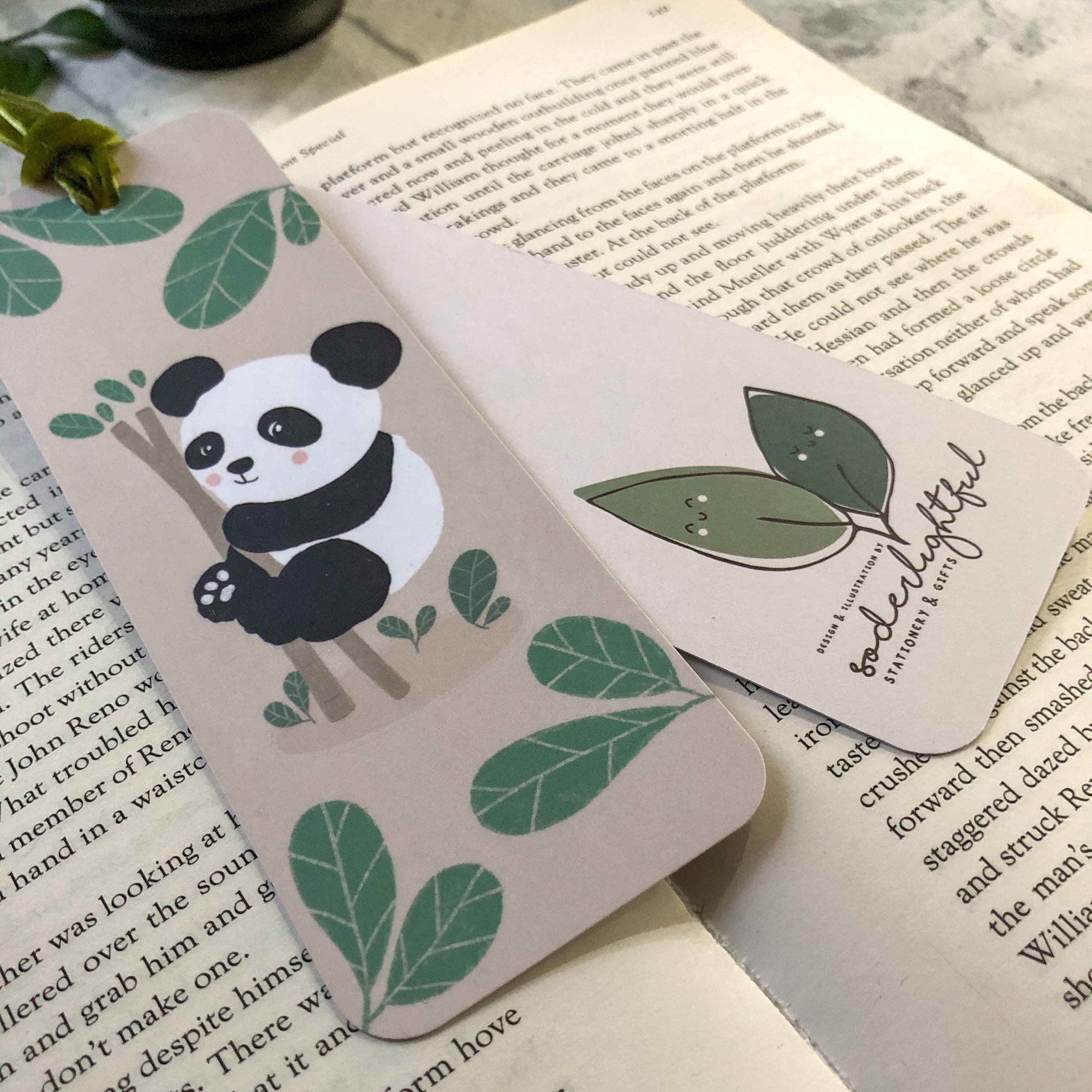 Panda Bookmark Cute Baby Panda Bookmark Illustration | Etsy