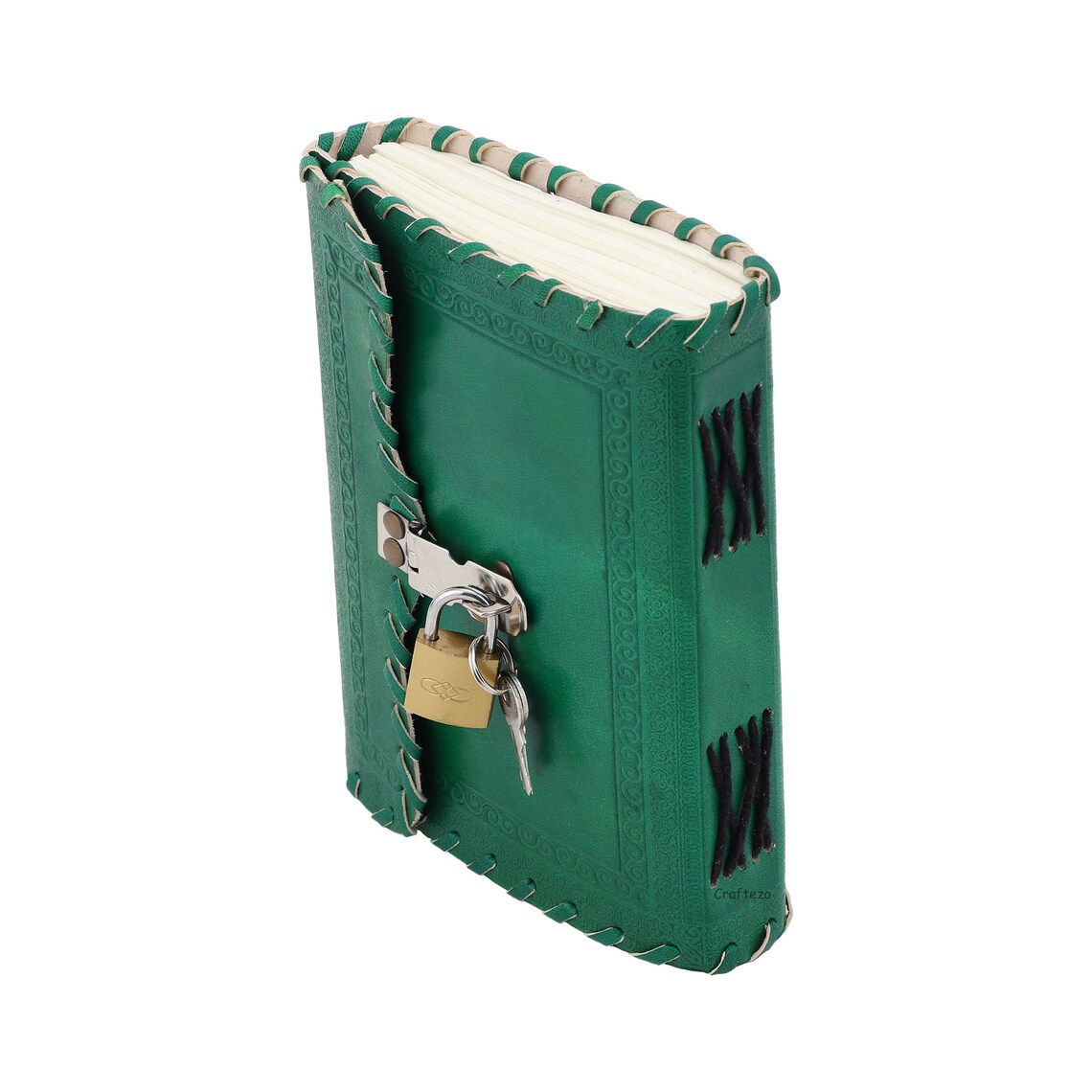 Leather Journal With Lock and Key Leather Journal for Men | Etsy