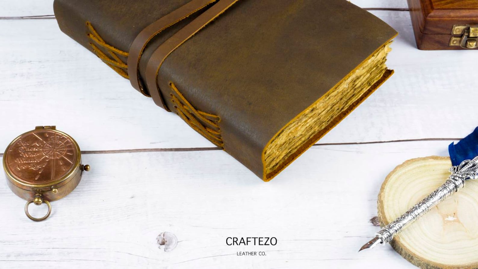 Vintage Leather Journal Antique Leather Bound Journal - Etsy