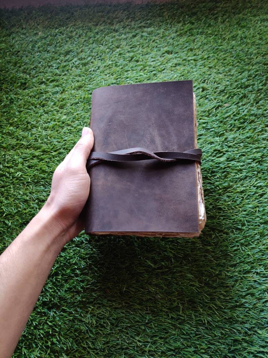 Vintage Leather Journal Antique Leather Bound Journal old | Etsy