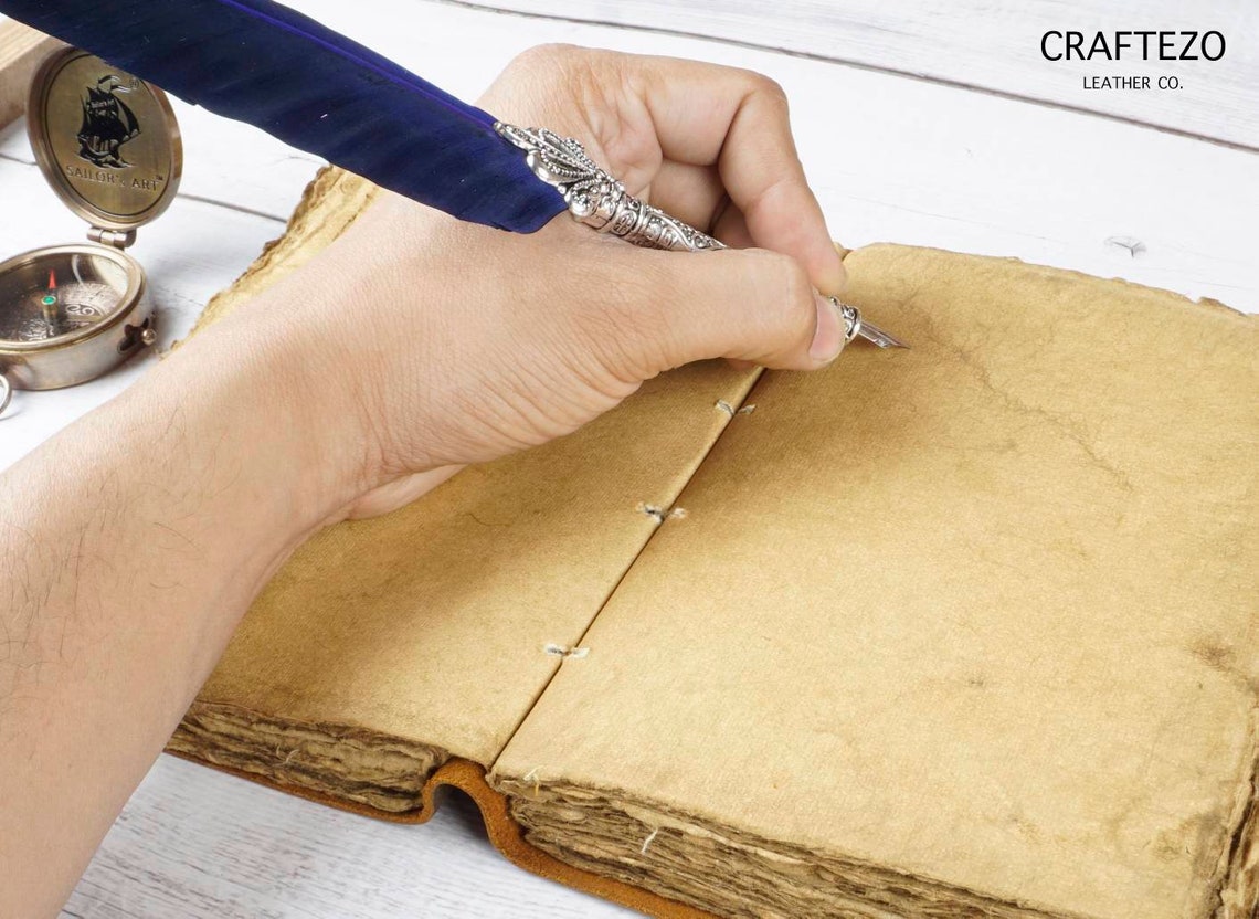 Vintage Leather Journal Antique Leather Bound Journal - Etsy