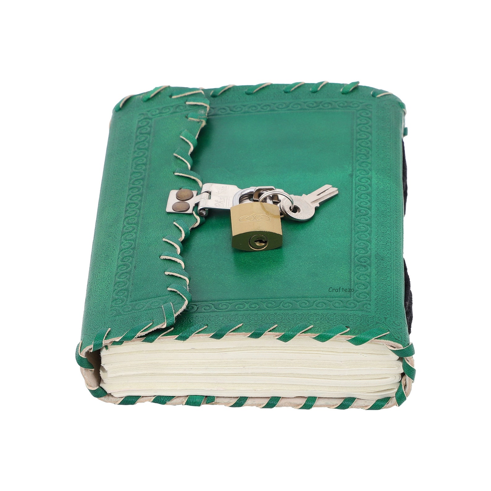 Leather Journal With Lock and Key Leather Journal for Men | Etsy