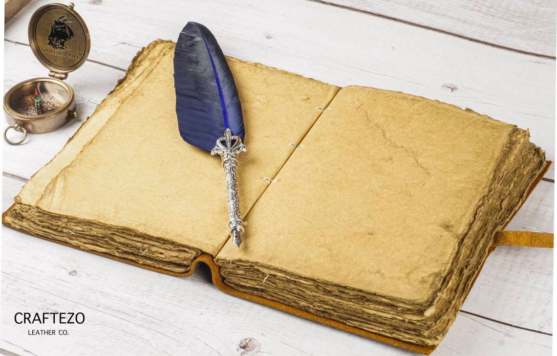 Vintage Leather Journal Antique Leather Bound Journal - Etsy