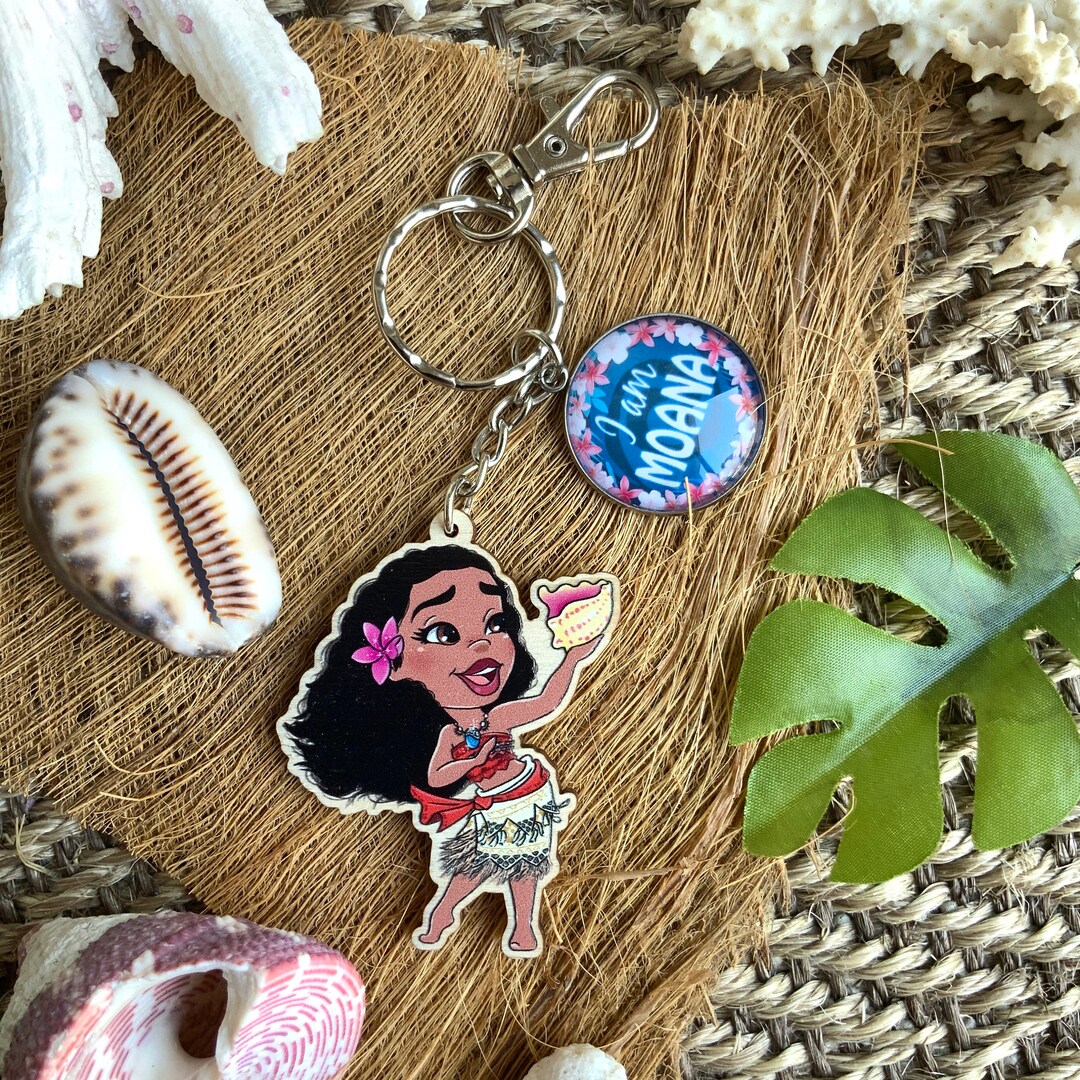 Moana Wooden Keychain customize It - Etsy
