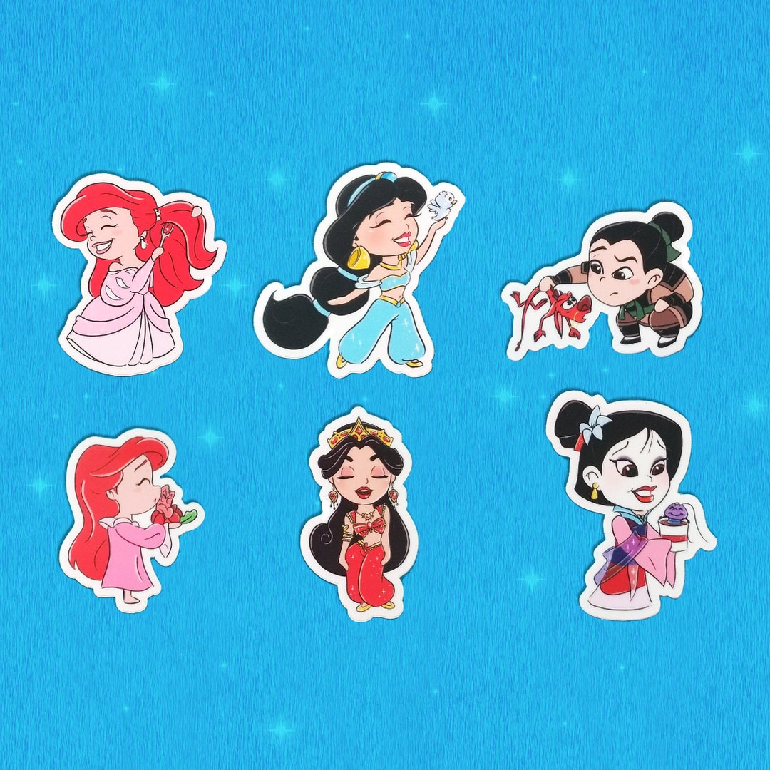 Stickers Chibi Princesses - Etsy