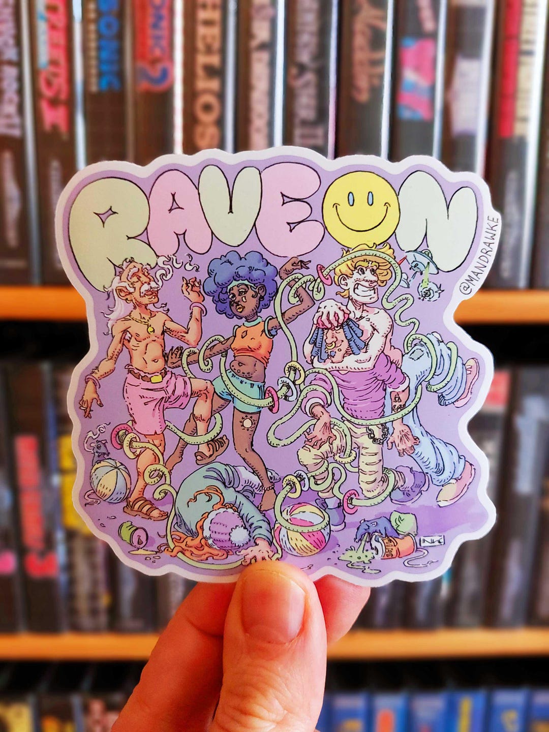Rave Sticker, Rave on Sticker, Vinyl Sticker, Party Sticker, Raver ...