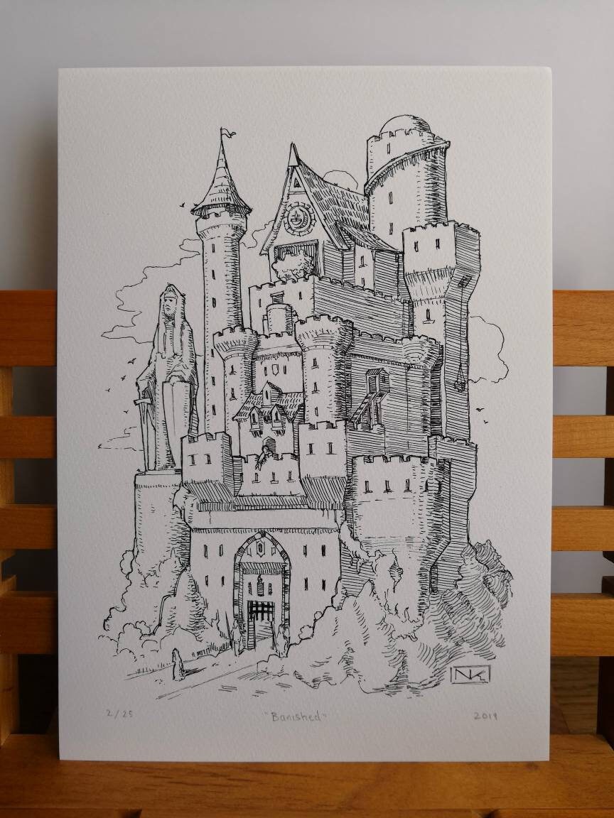 Fantasy Castle Drawings