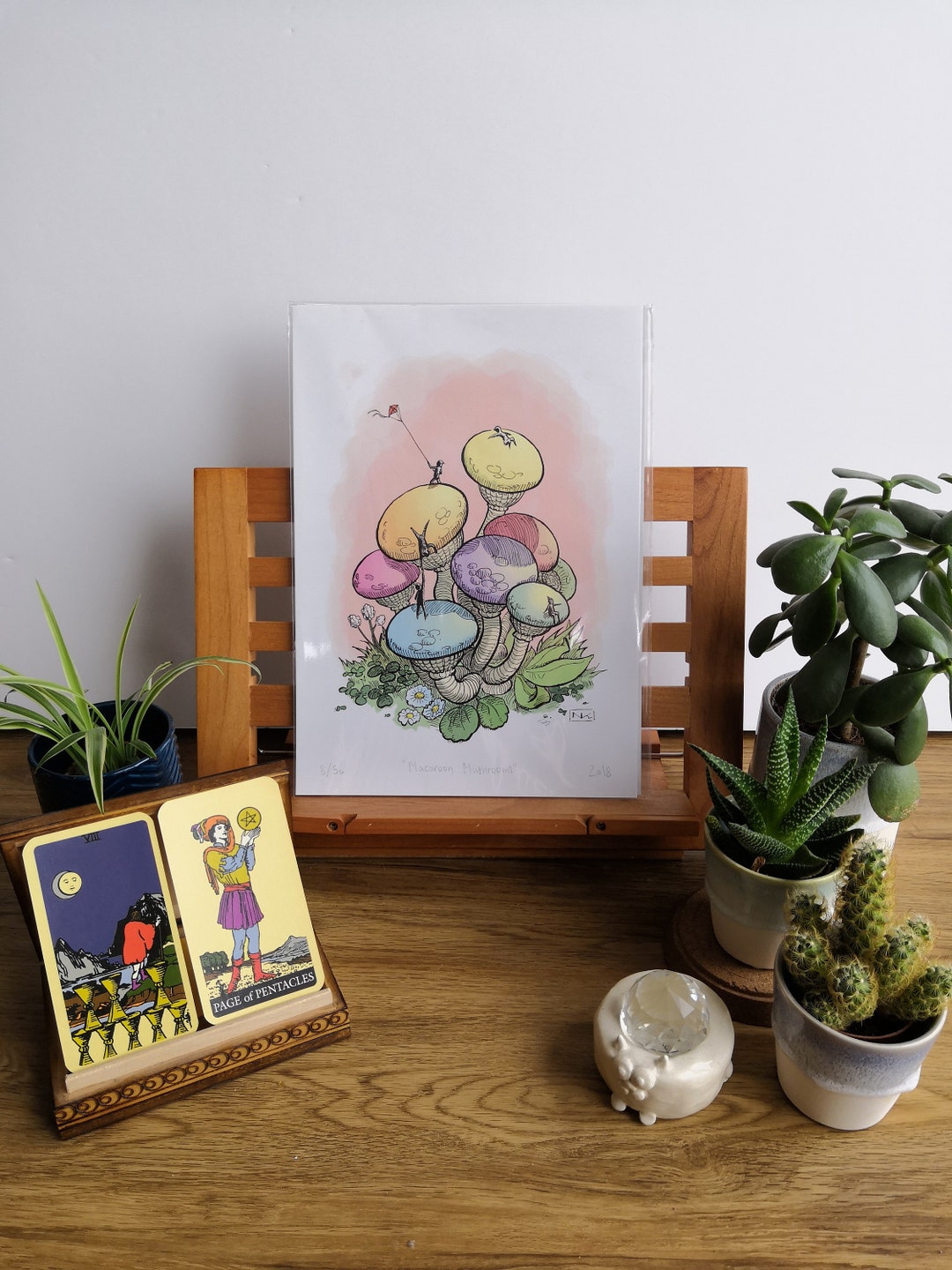 Macaroon Mushroom Art Print A4 by Mandrawke Pastel Colour - Etsy