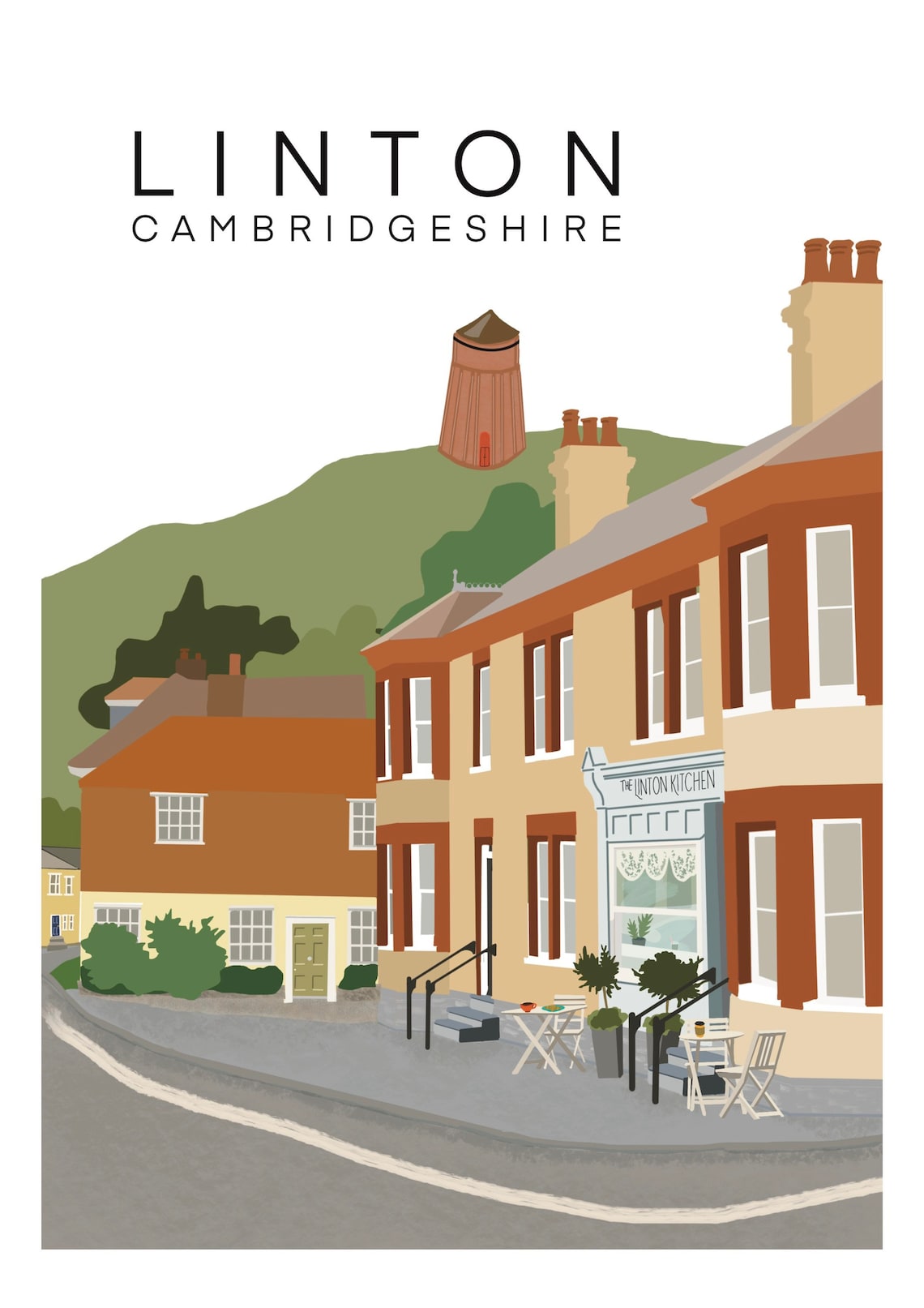 Linton Cambridgeshire Art Print The Linton Kitchen | Etsy