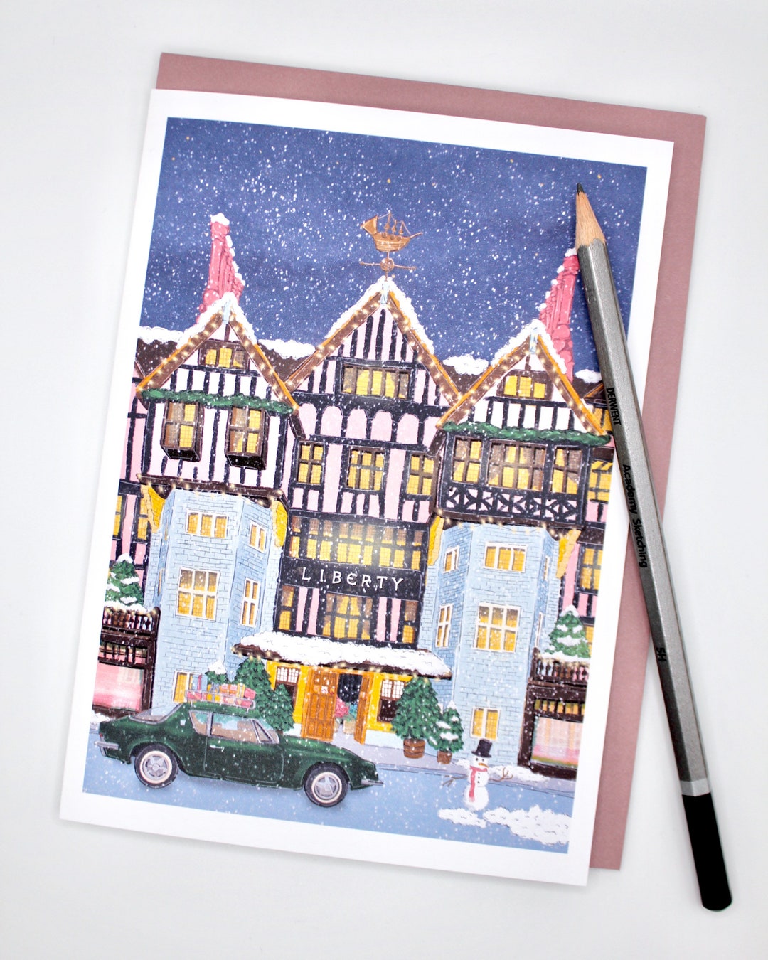 Christmas Card - Liberty London at Christmas in London, Christmastime ...