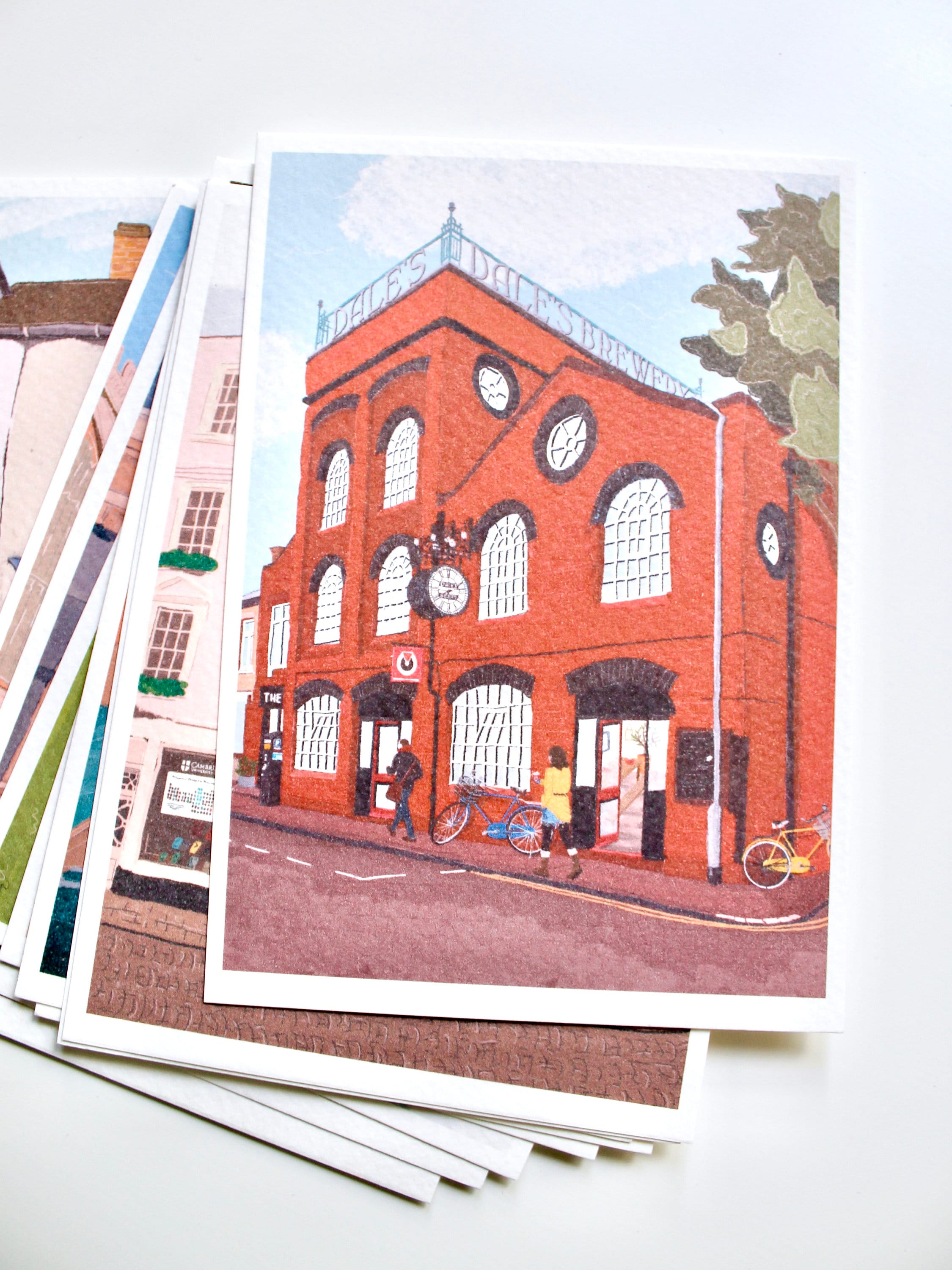 Cambridge England Postcard Set A6 Cambridge England UK Art | Etsy