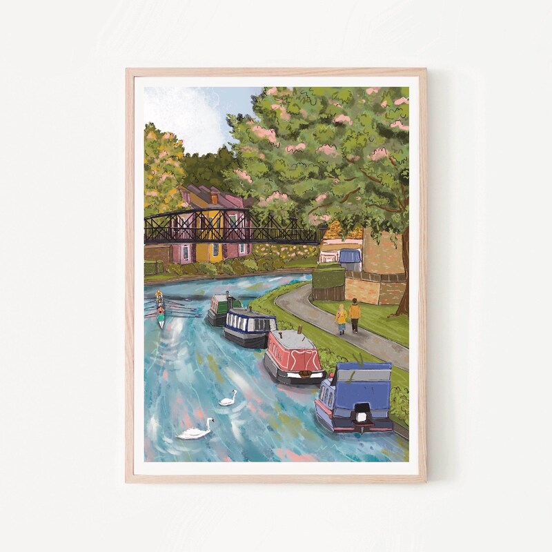 Cambridge Map Wall Art - Etsy UK