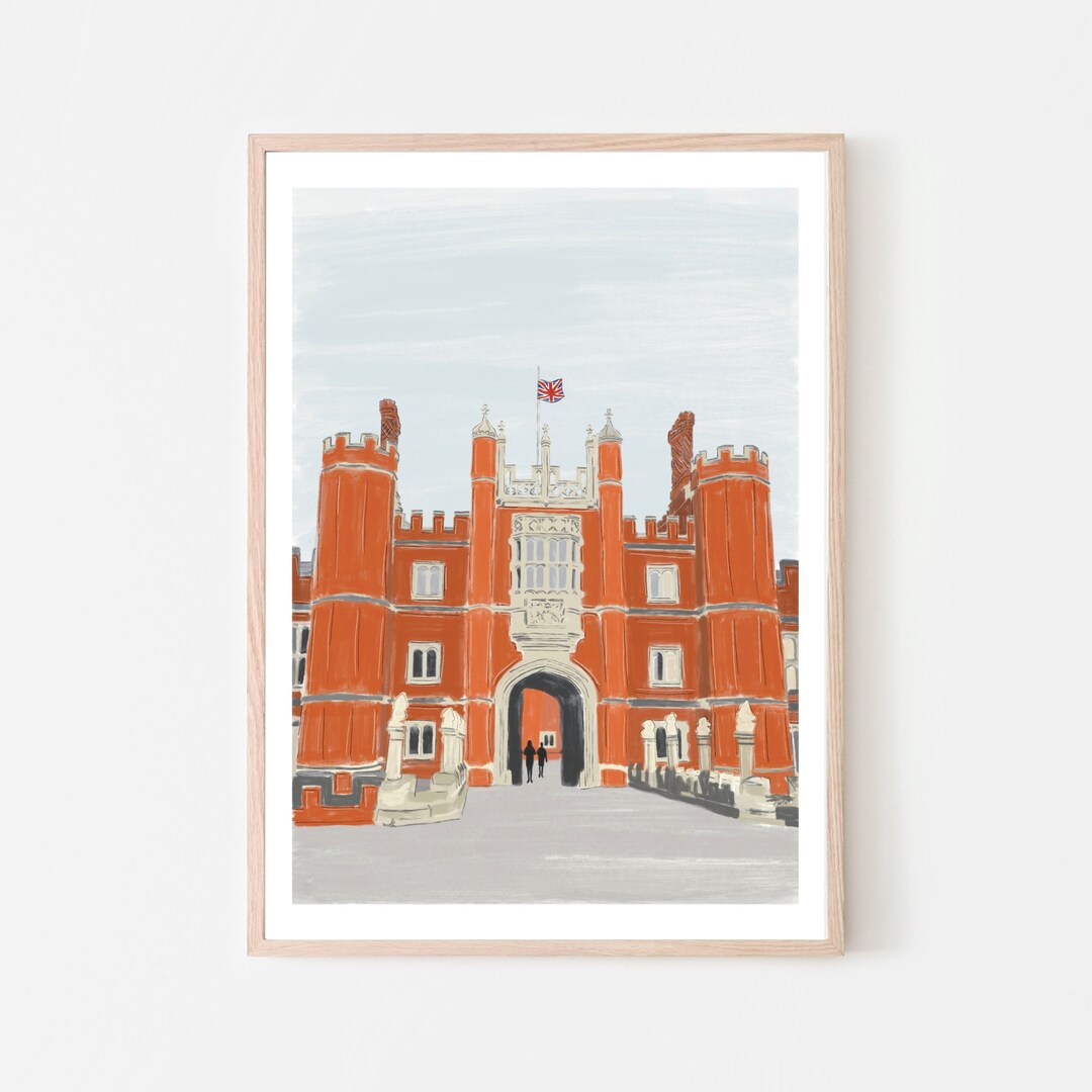 Hampton Court Palace Art Print, London Travel Poster, England UK - Etsy UK
