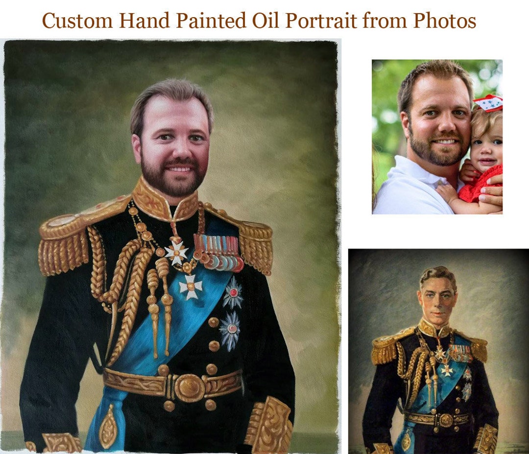 Custom Oil Portrait, Hand Painted Oil Painting, Original Personalized ...