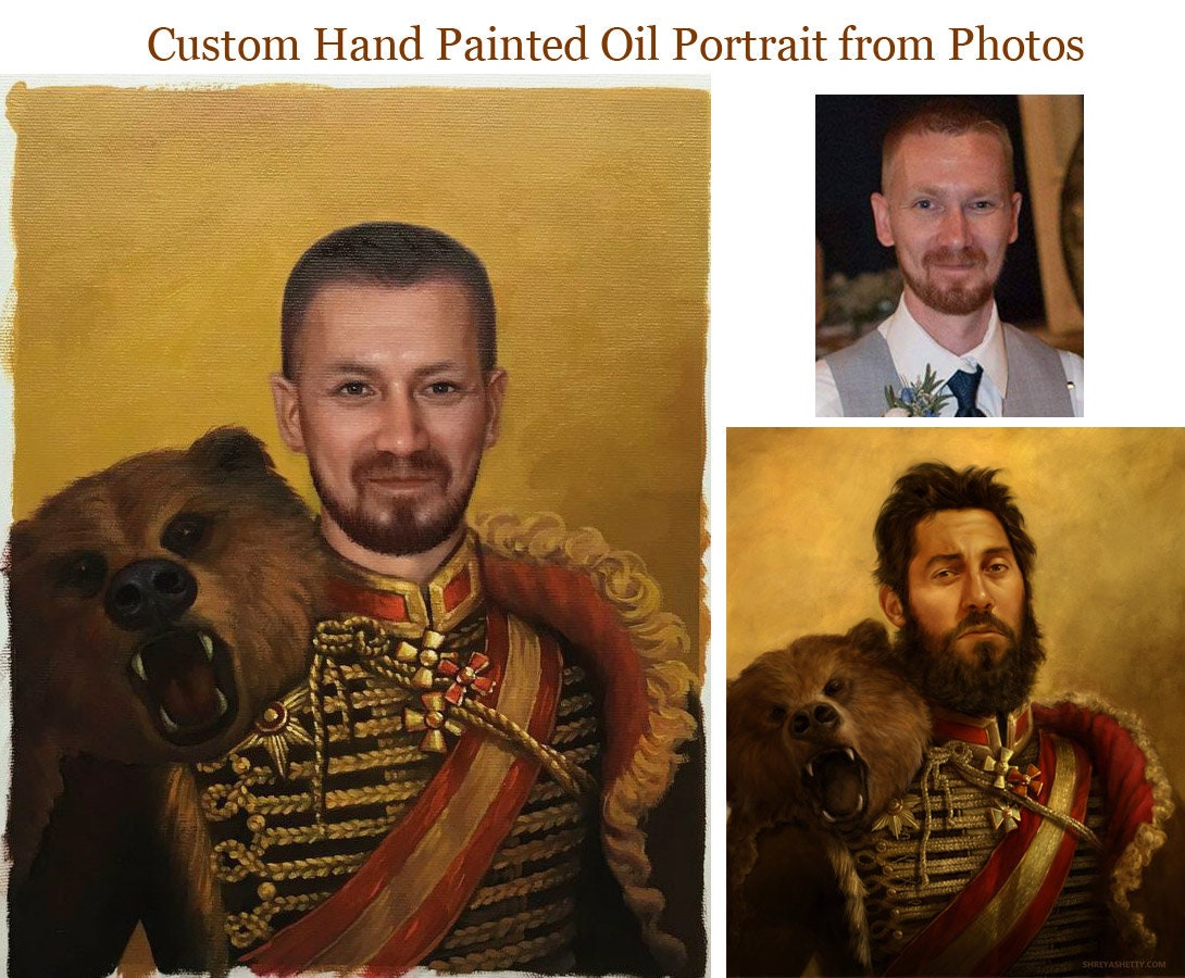 Custom Oil Portrait Hand Painted Oil Painting Original - Etsy