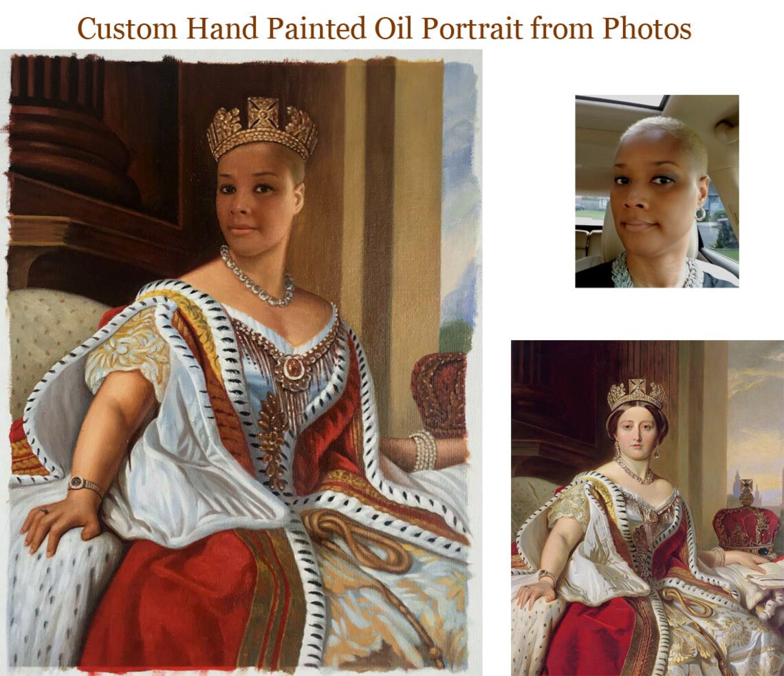 Custom Oil Portrait Hand Painted Oil Painting Original - Etsy