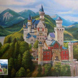 Landscape Portrait, Custom Landscape Painting, Hand Painted Oil ...