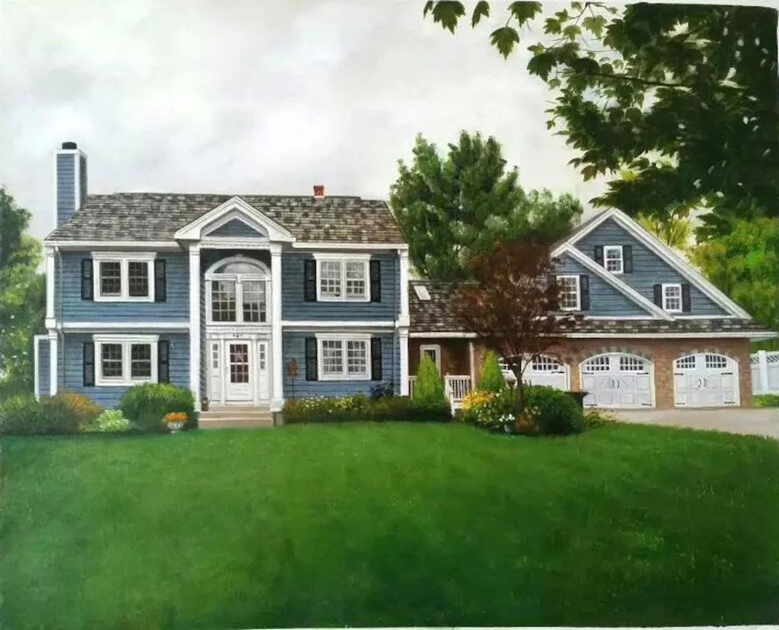 Custom House Painting Hand Painted Oil Portrait House | Etsy