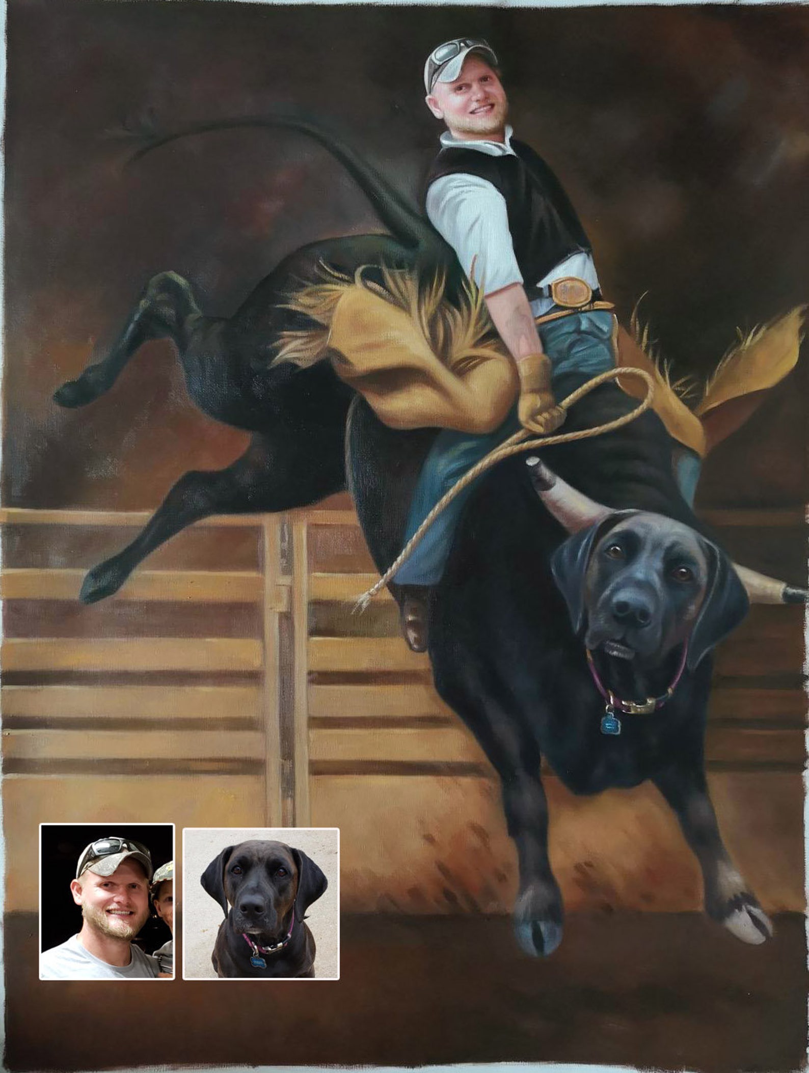 Custom Oil Portrait Hand Painted Oil Painting Original - Etsy