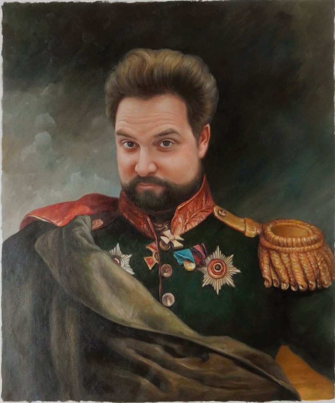 Custom Oil Portrait, Hand Painted Oil Painting, Original Personalized ...