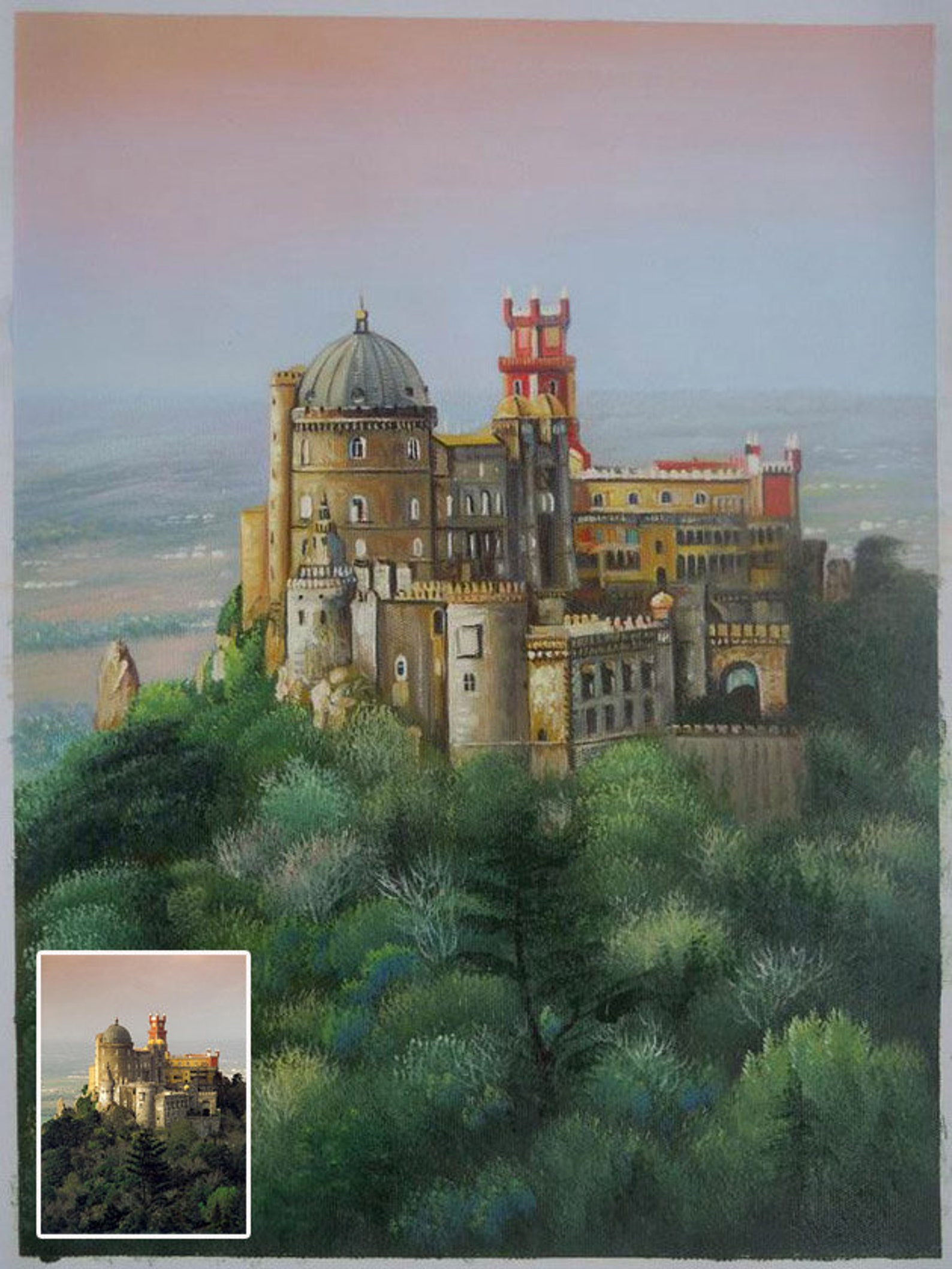 Landscape Portrait Custom Landscape Painting Hand Painted - Etsy