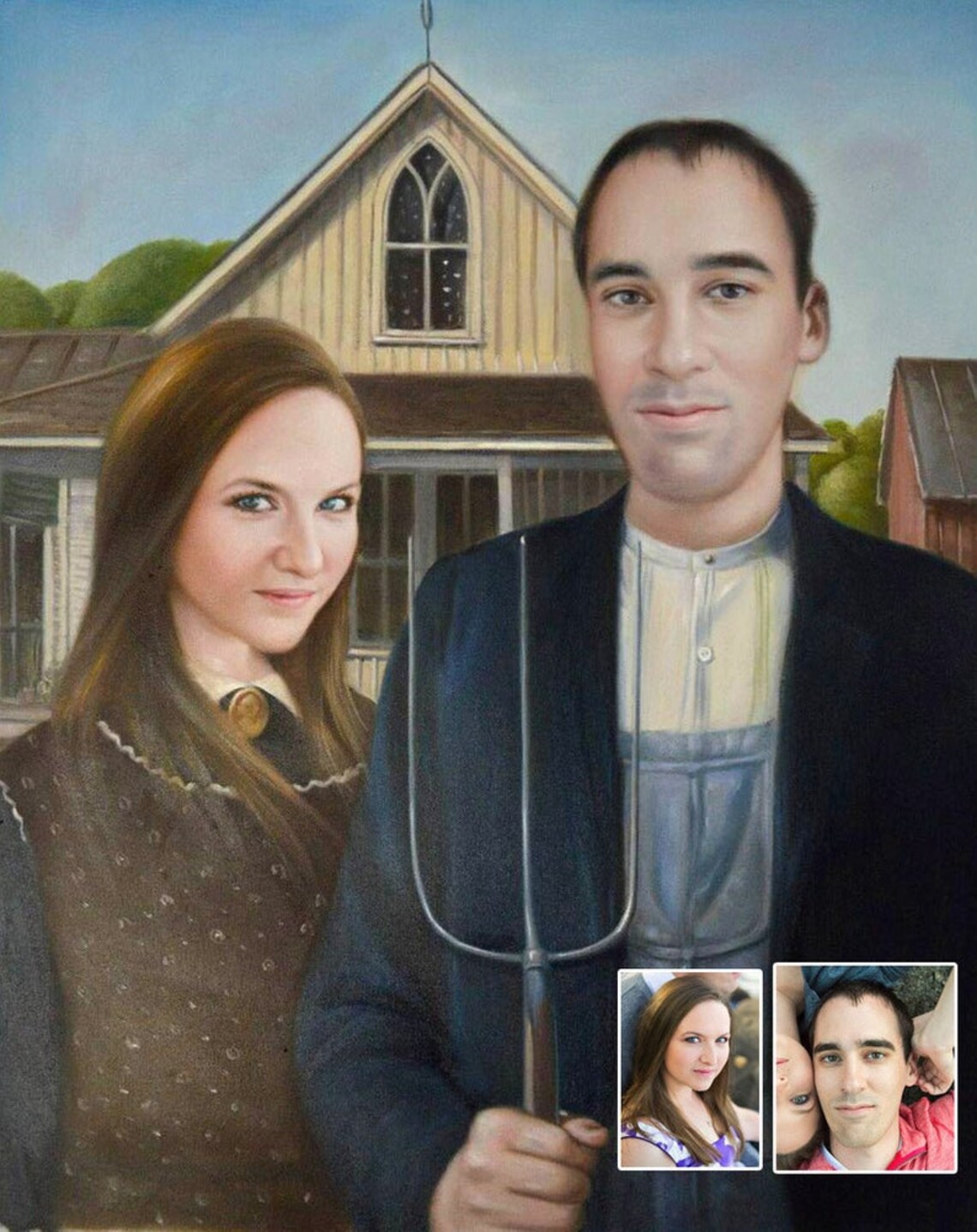 Custom Oil Portrait Hand Painted Oil Painting Original - Etsy