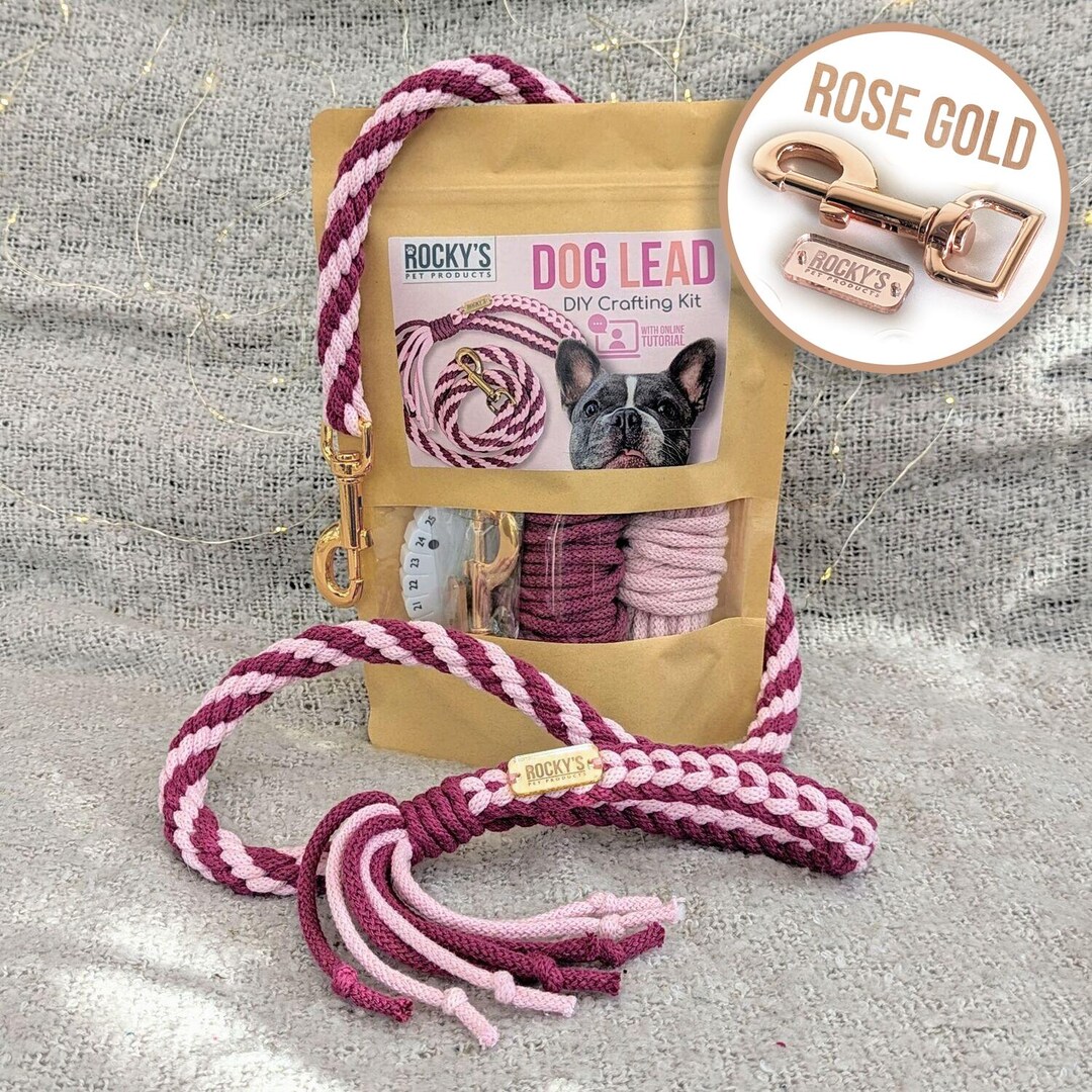 Make Your Own Dog Lead Kit Pink, Rope Dog Lead, Dog Lover Gift, DIY ...